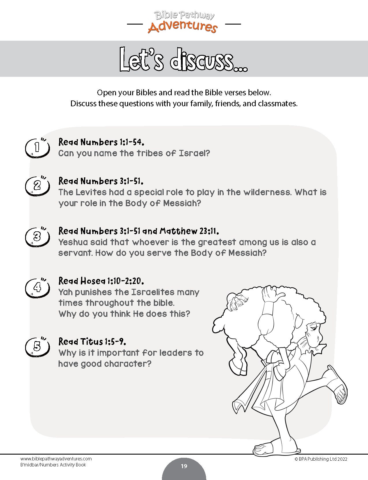 B'midbar / Numbers Torah Portion Activity Book - Etsy