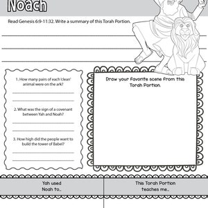Weekly Torah Portion Activity Book - Etsy Canada