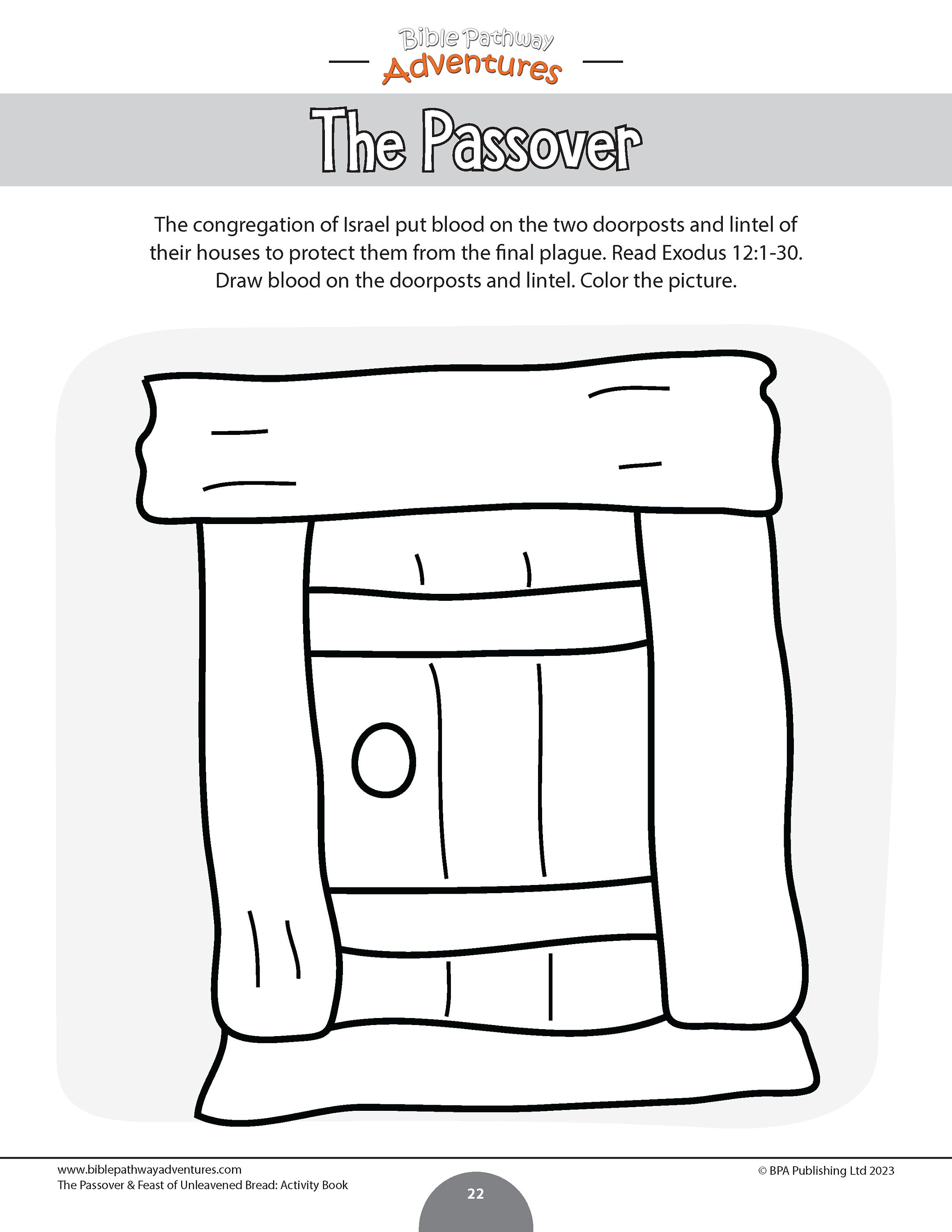 The Passover and Feast of Unleavened Bread Activity Book - Etsy