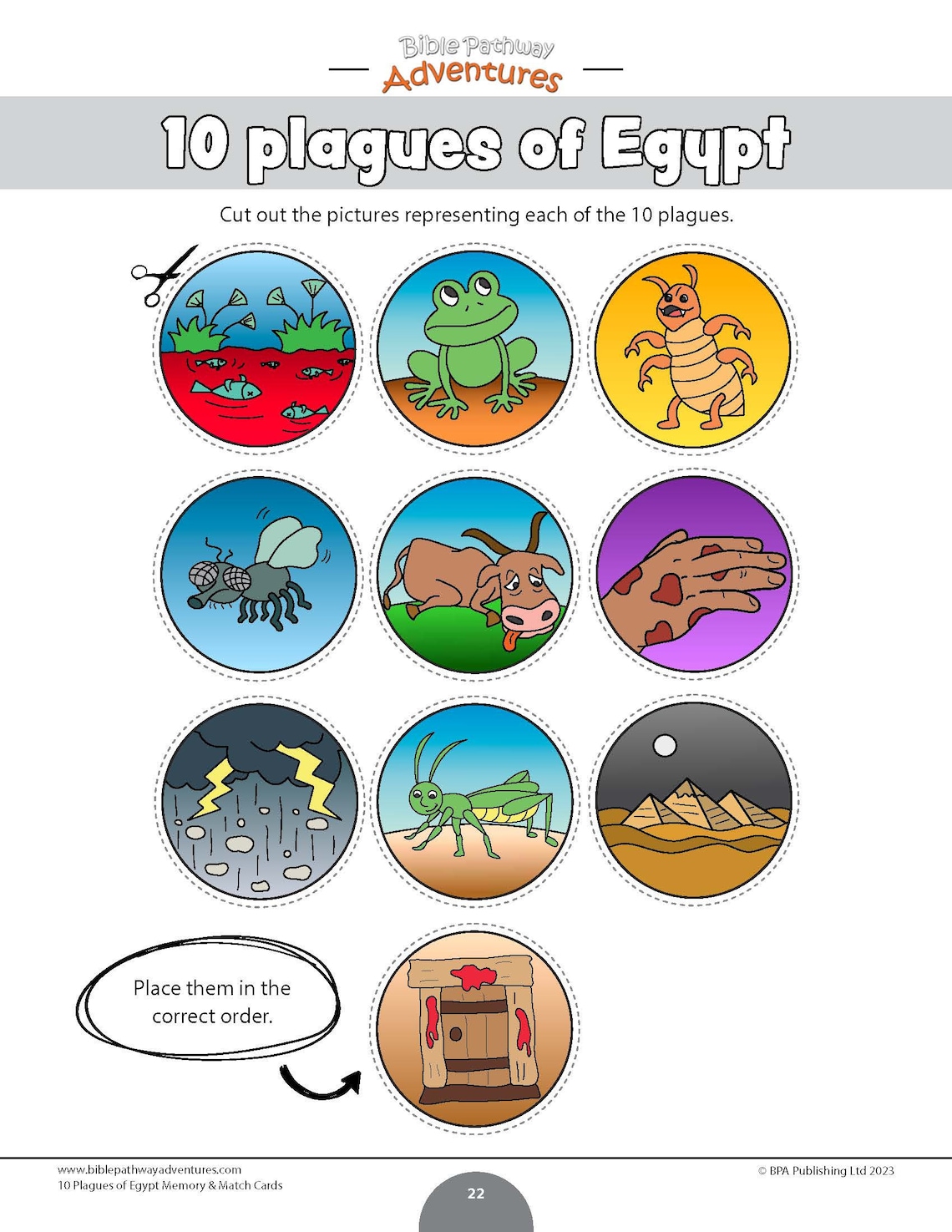 10 Plagues of Egypt Memory & Match Card Games - Etsy
