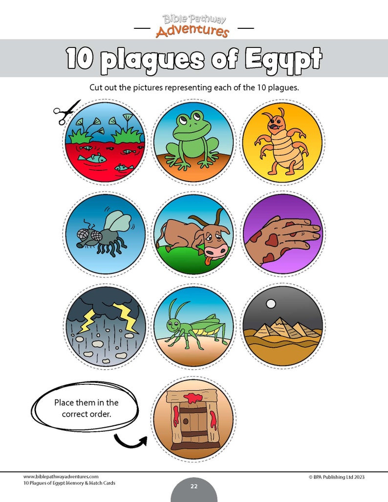 10 Plagues of Egypt Memory & Match Card Games - Etsy