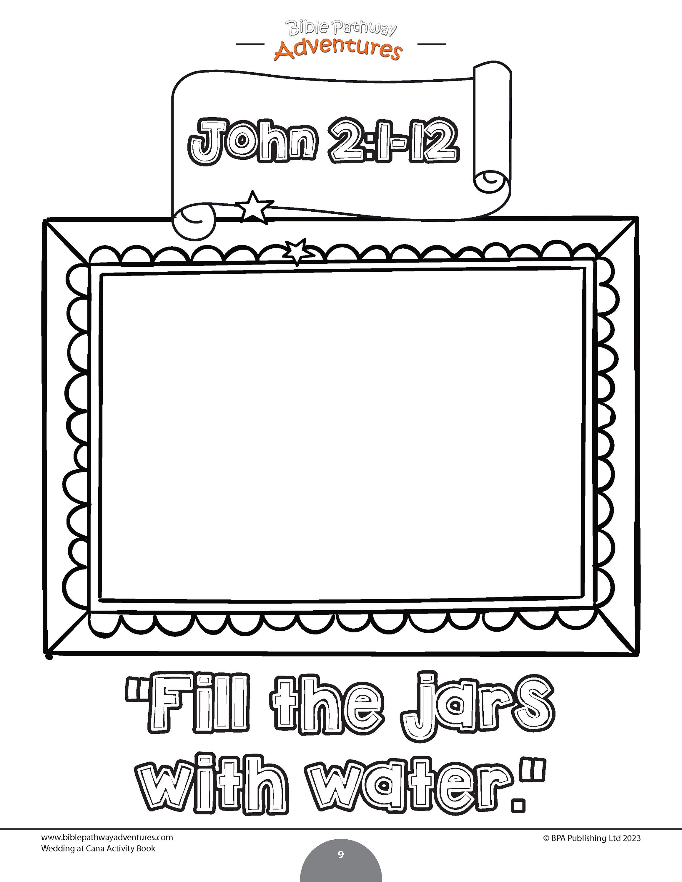 Bible Miracles: Wedding at Cana Activity Book - Etsy