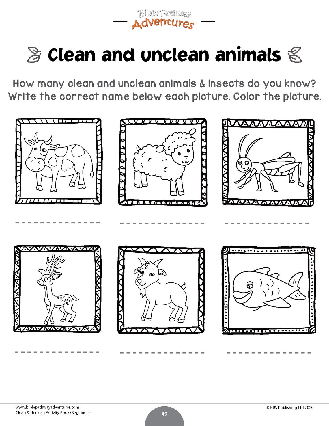 Clean and Unclean Activity Book for Beginners - Etsy