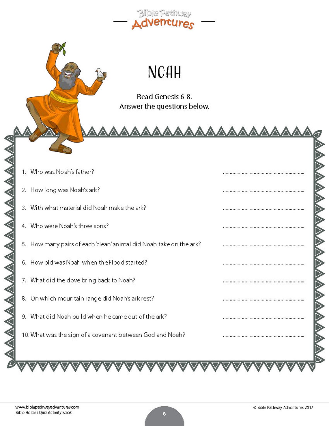 Bible Heroes Quiz Book - Etsy