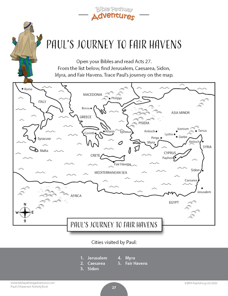 Paul's Shipwreck Activity Book - Etsy
