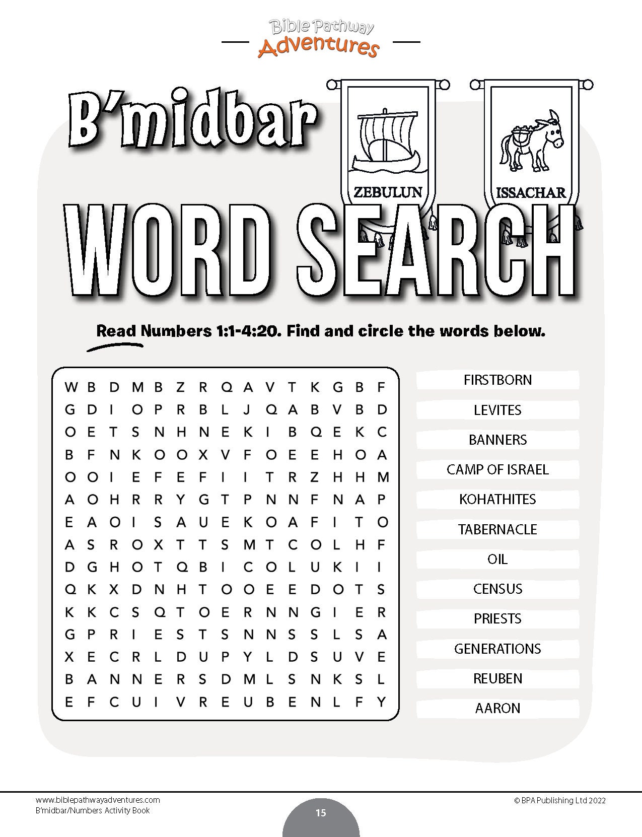 B'midbar / Numbers Torah Portion Activity Book - Etsy