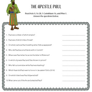 Bible Heroes Quiz Book - Etsy