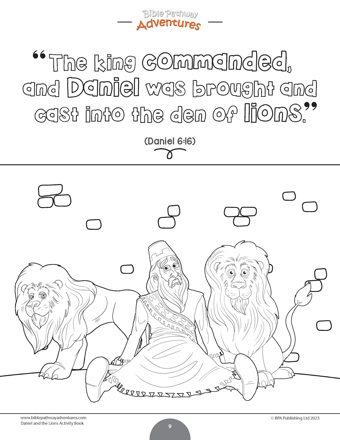 Bible Miracles: Daniel and the Lions Activity Book - Etsy