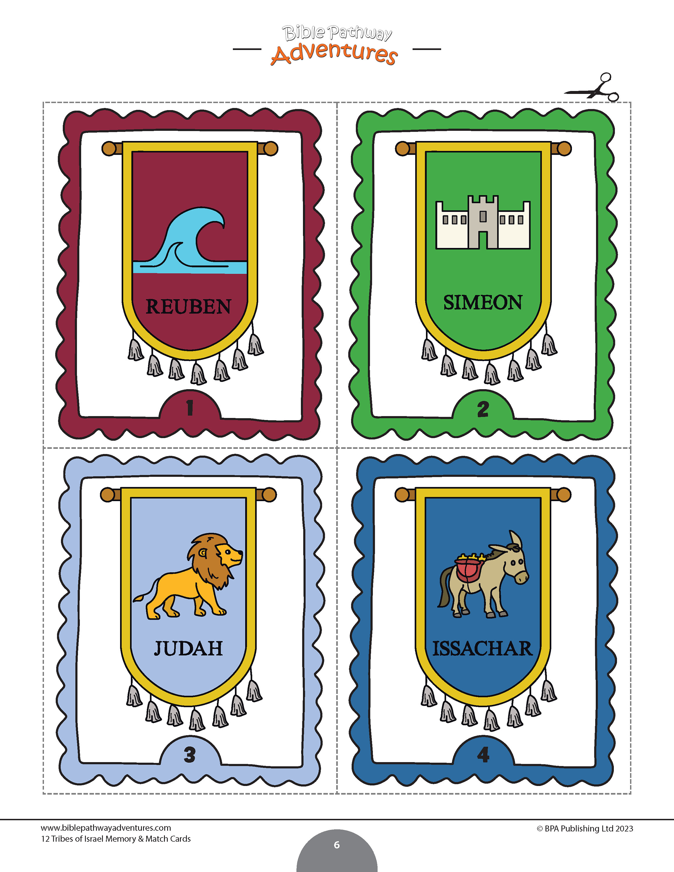 12 Tribes of Israel Memory & Match Cards - Etsy Canada