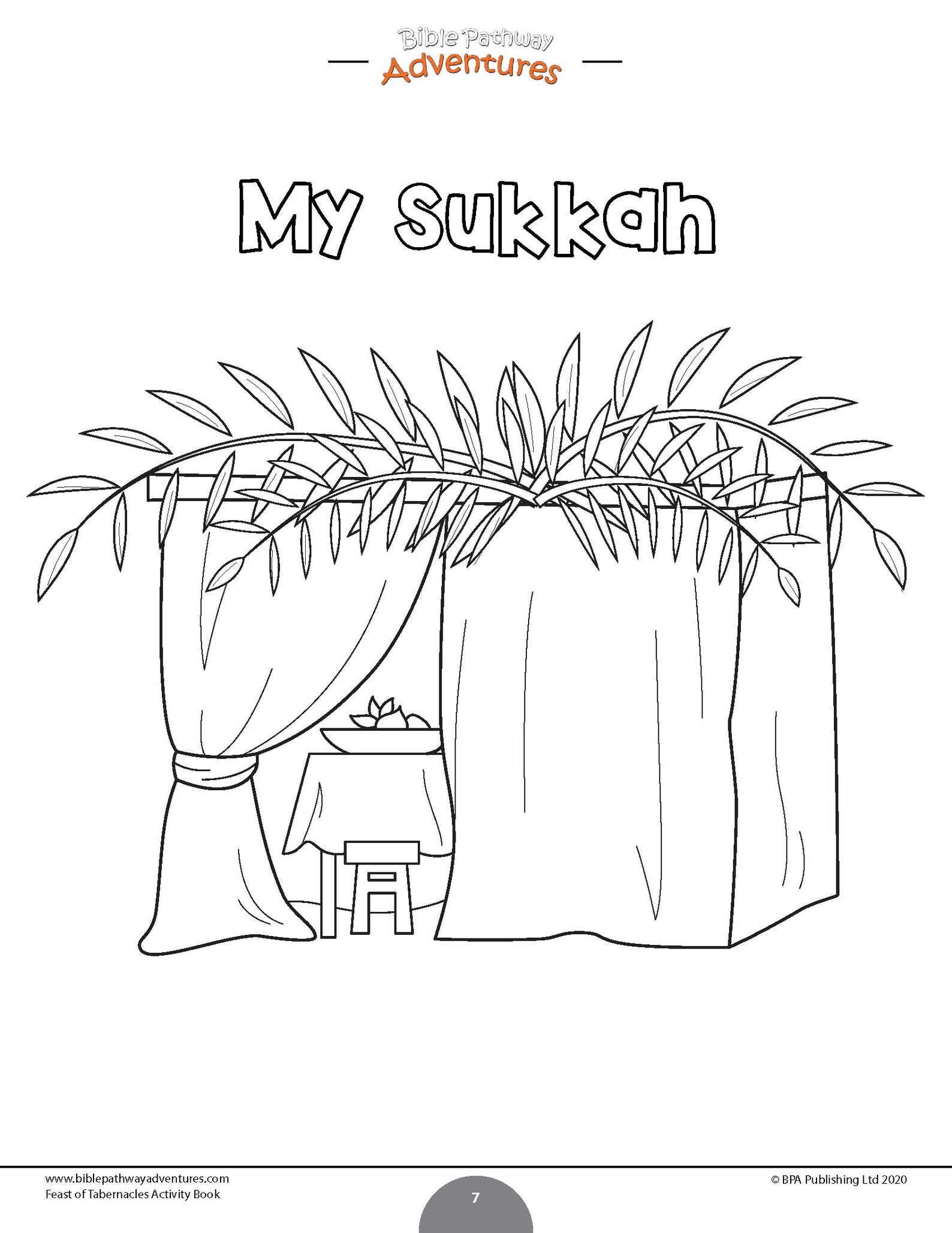 Feast of Tabernacles sukkot Activity Book | Etsy
