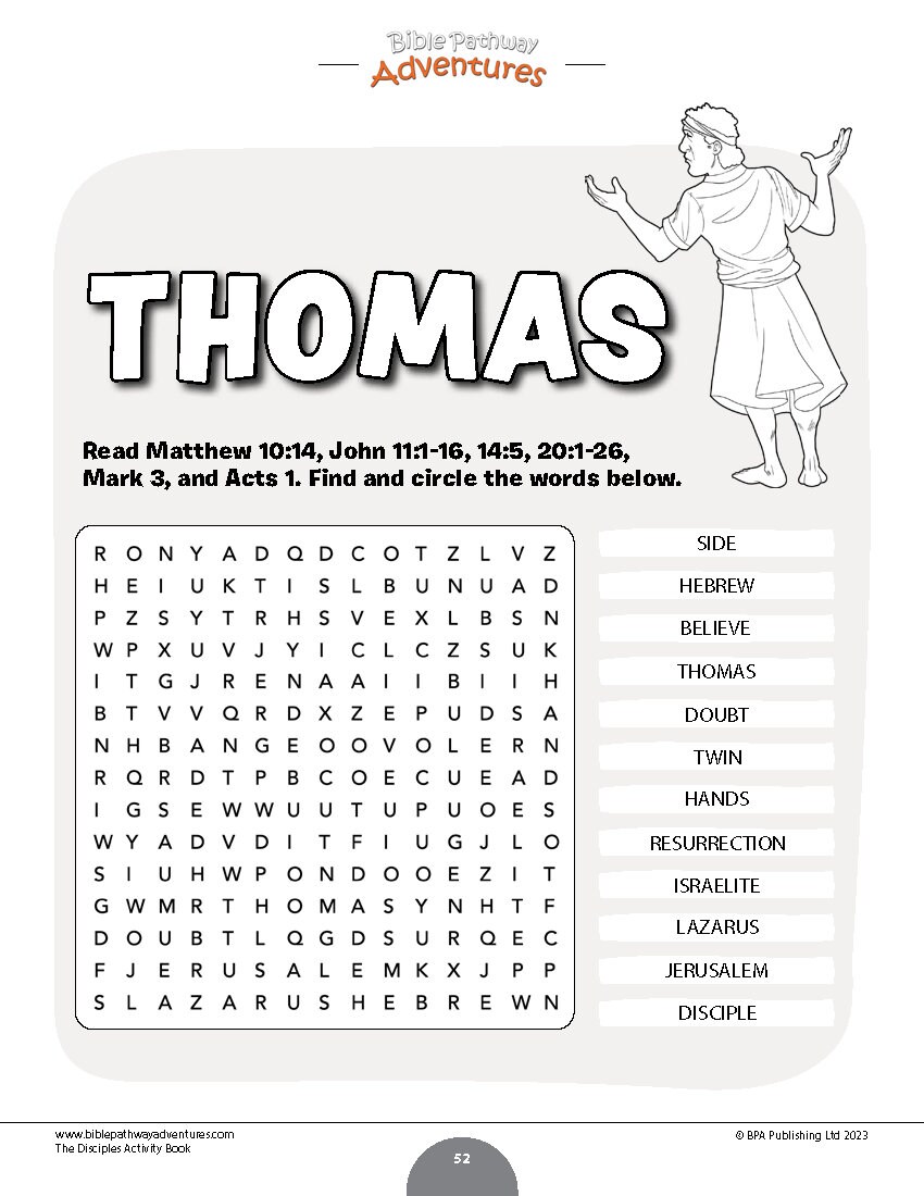 The Disciples Activity Book - Etsy