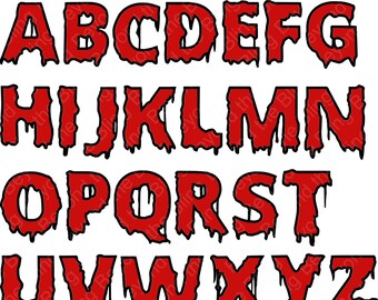 Bloody letters | Etsy