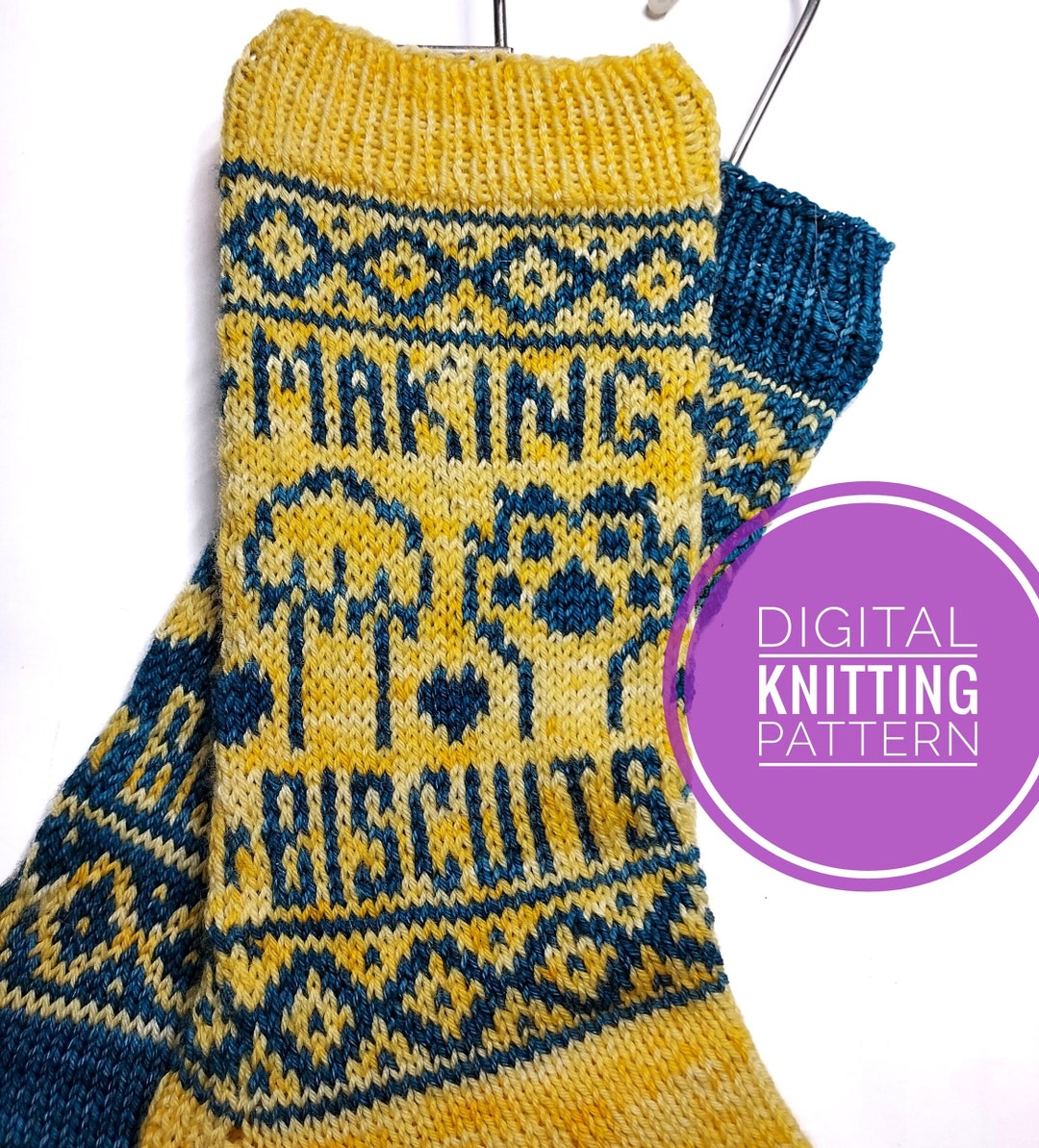 Making Biscuits Cat Socks - Knitting Pattern - Etsy