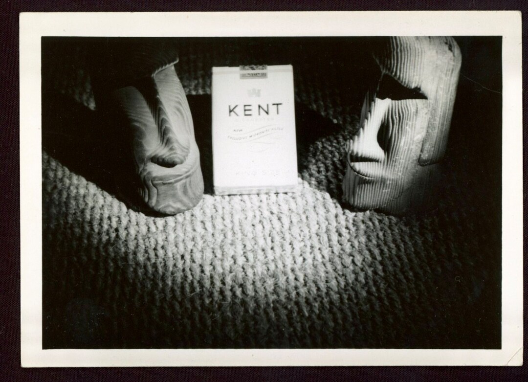 C1950s Still Life Snapshot Easter Island Moai Statues With Kent ...
