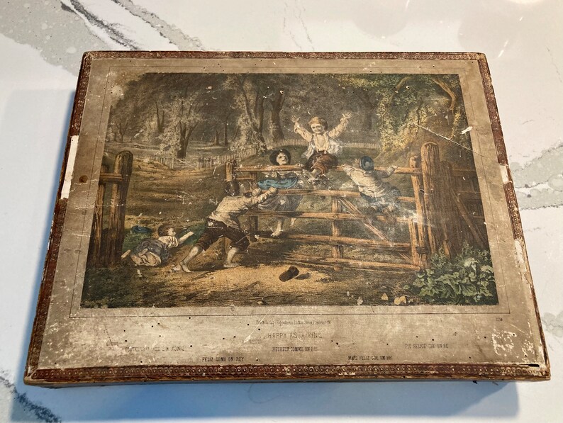 Large Magnificent Complete 19th Century German Cube Block Puzzle 6 ...