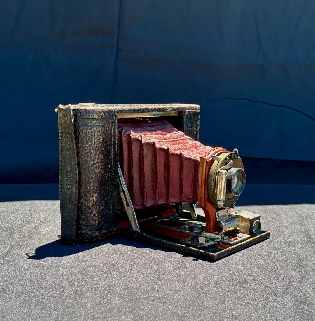 Antique C1910 No. 2 Folding Pocket Kodak Camera Model C With Maroon ...