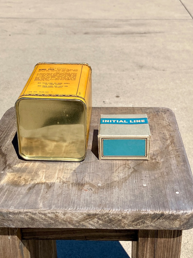 Vintage Henna Advertising Paper Label Tin & Cardboard Box - Etsy