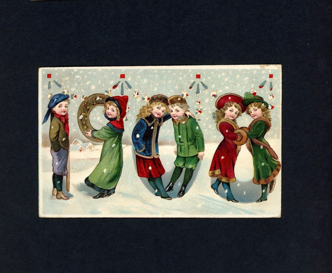 Spectacular 1908 New Year Hold-to-light Postcard Anthropomorphic ...