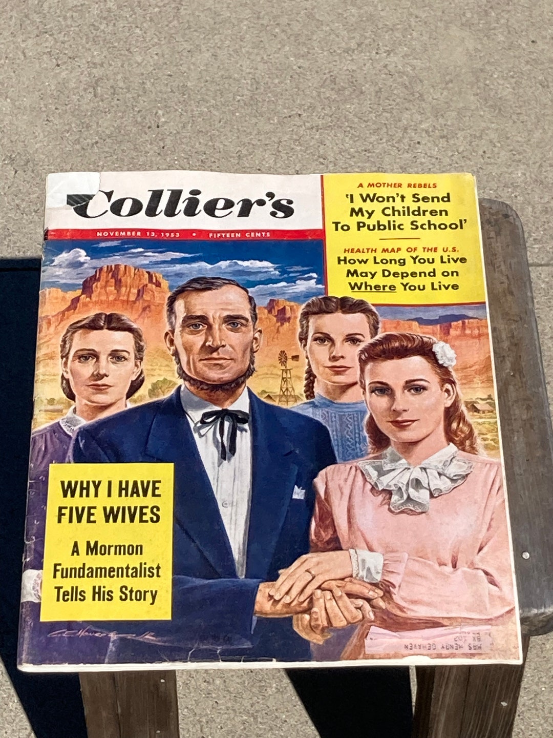 1953 Collier's Magazine With Polygamy Cover Story - Etsy