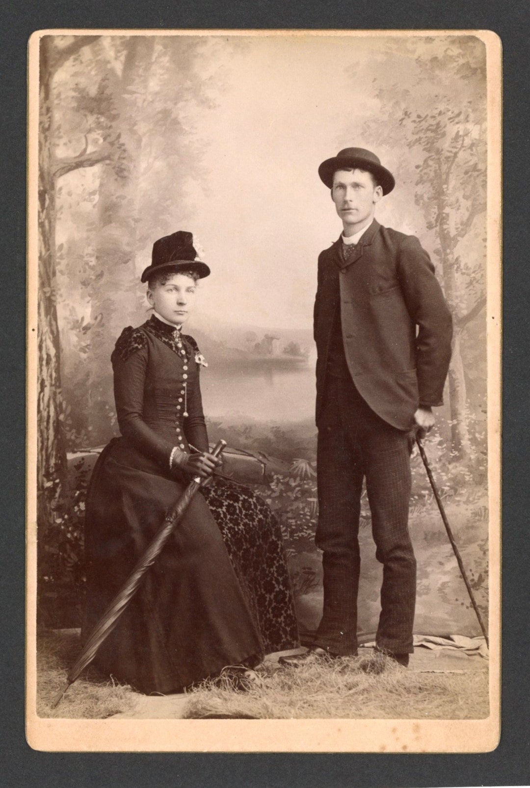 1880s Cabinet Card Photo: Oregon Couple in Winter Wear - Etsy