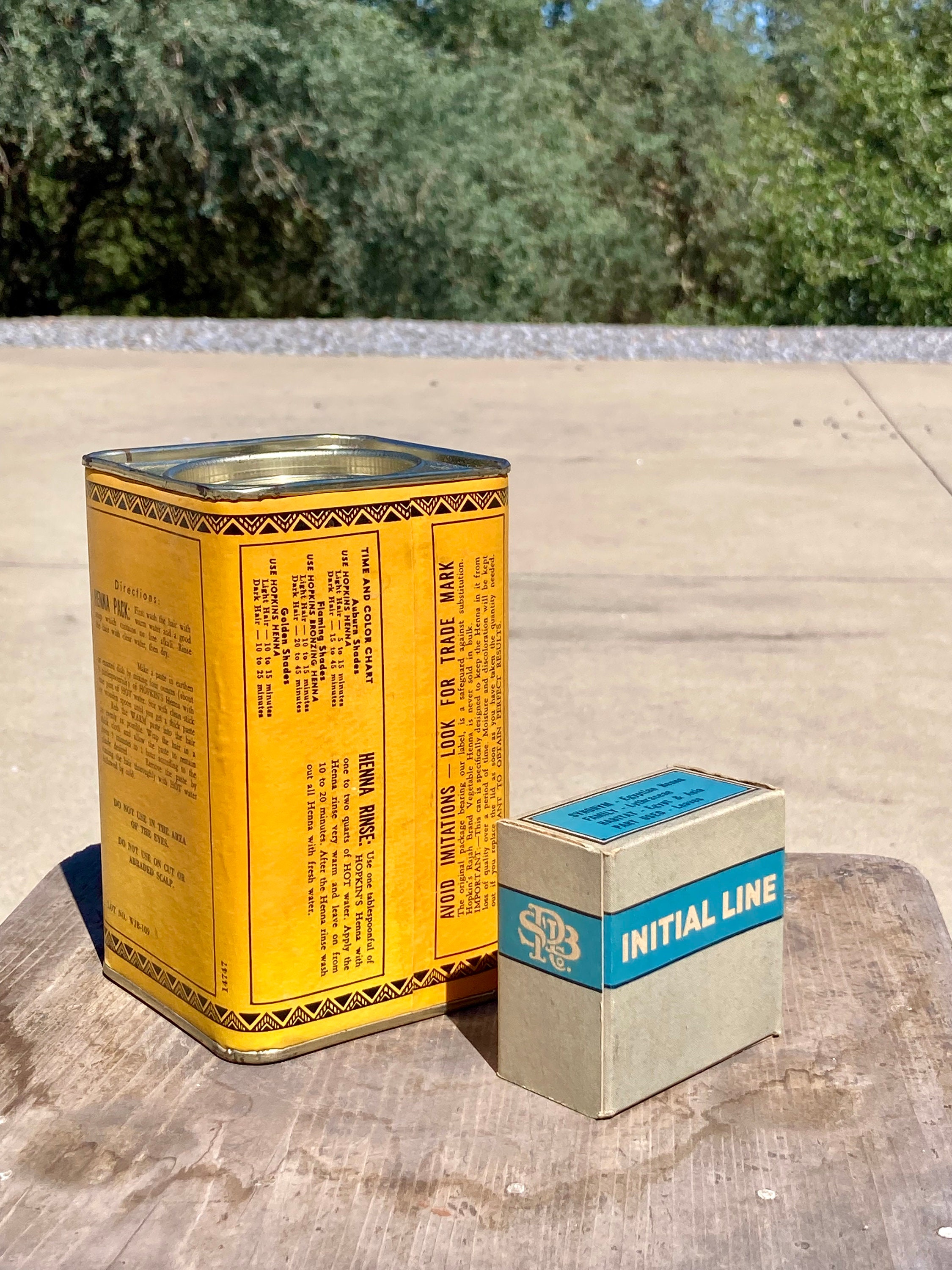 Vintage Henna Advertising Paper Label Tin & Cardboard Box - Etsy