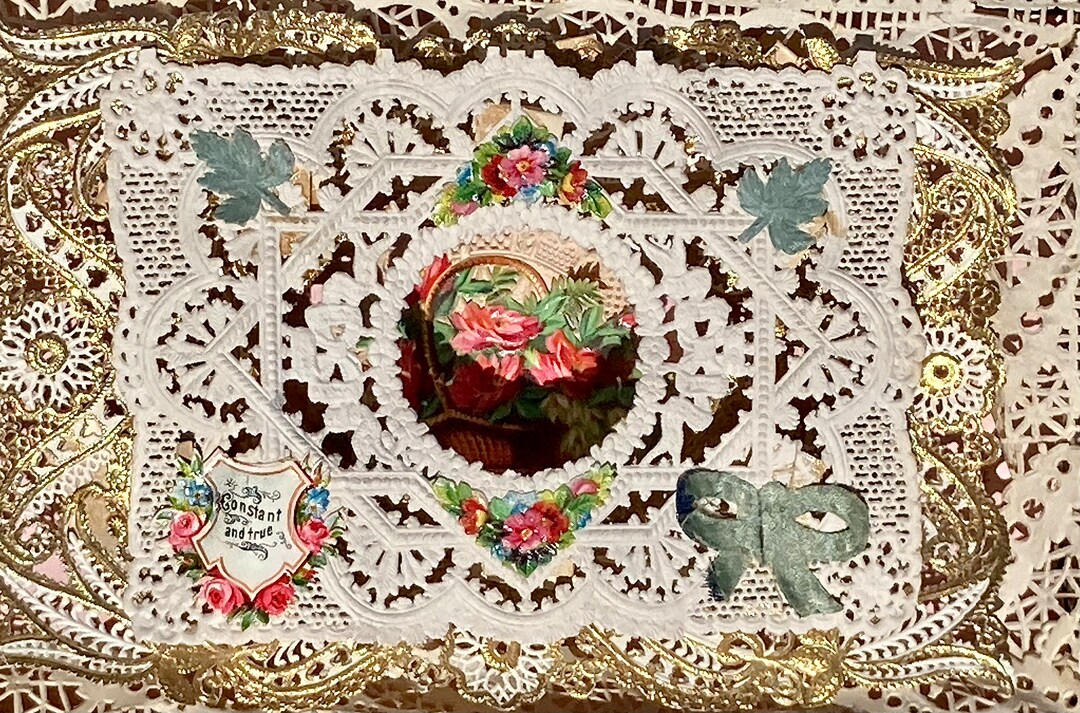 19th Century Victorian Paper & Wood Box Valentine - Etsy