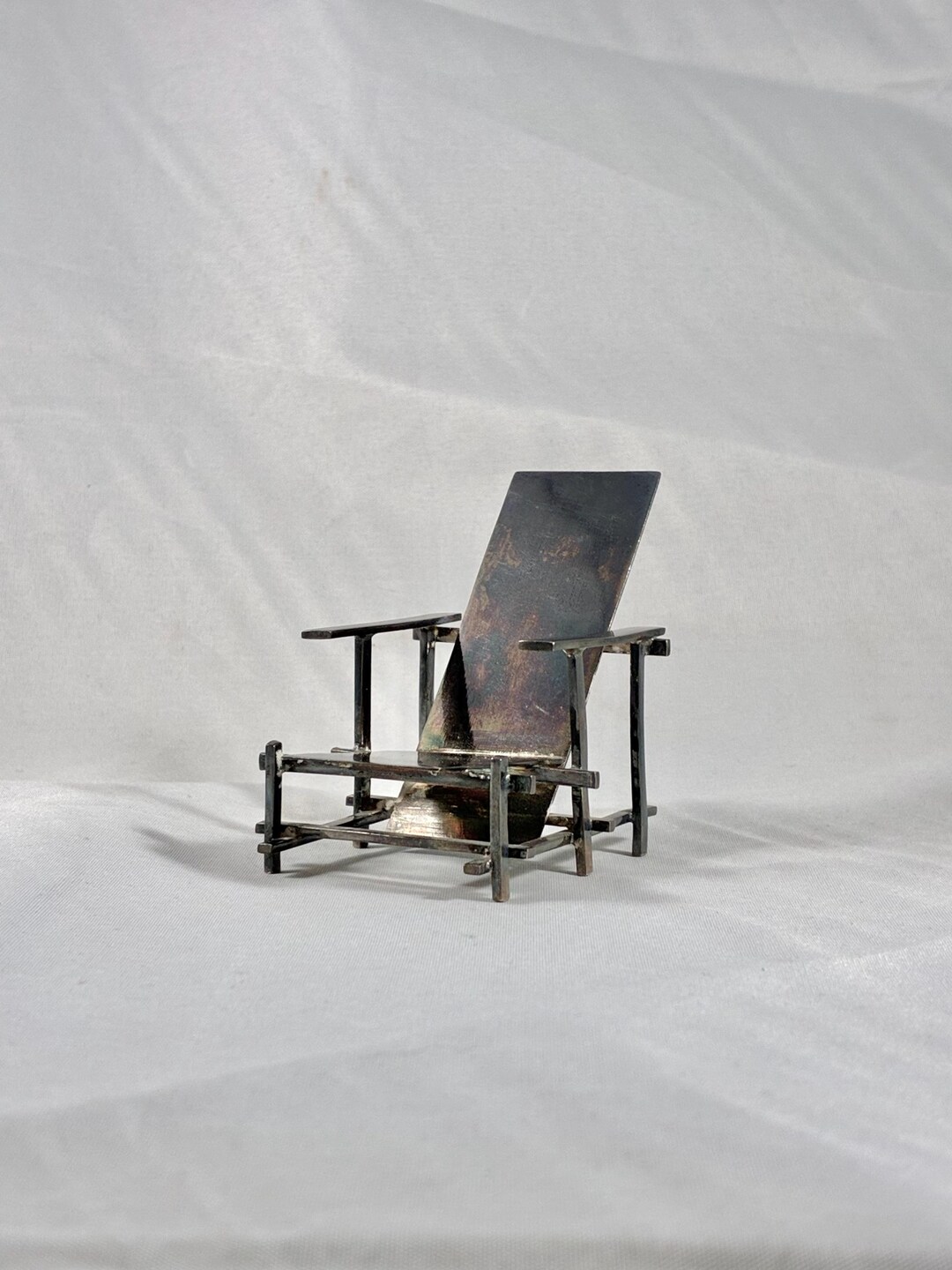 1990s ACME Studio Gerrit Rietveld Miniature Chair: Sterling Silver ...