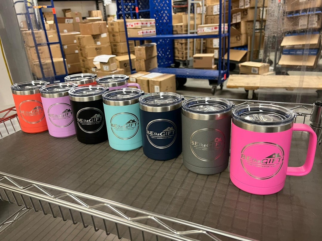 Personalized Business Logo Engraved 15 Oz Coffee Mug 20 Oz Tumbler 40oz ...