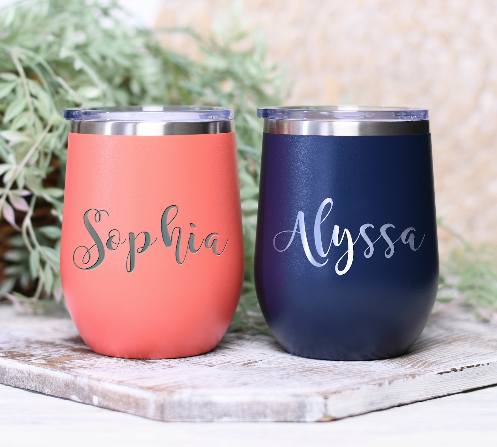 Personalisierter Becher mit Deckel Lasergravierter Becher | Etsy