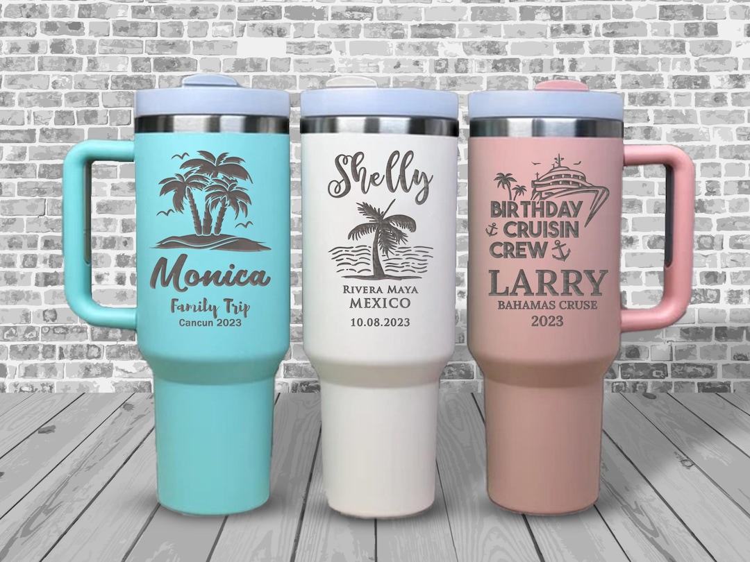 Tumbler for Trip Vacation Personalized, Family Vacation Cups, Beach ...