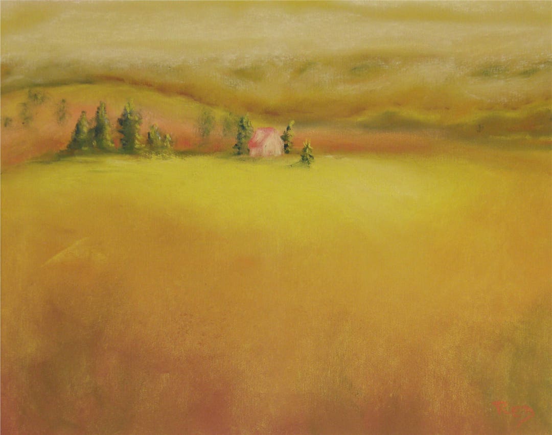 Save Our Prairies Prairie Habitat Pastel Painting. Prairie in - Etsy
