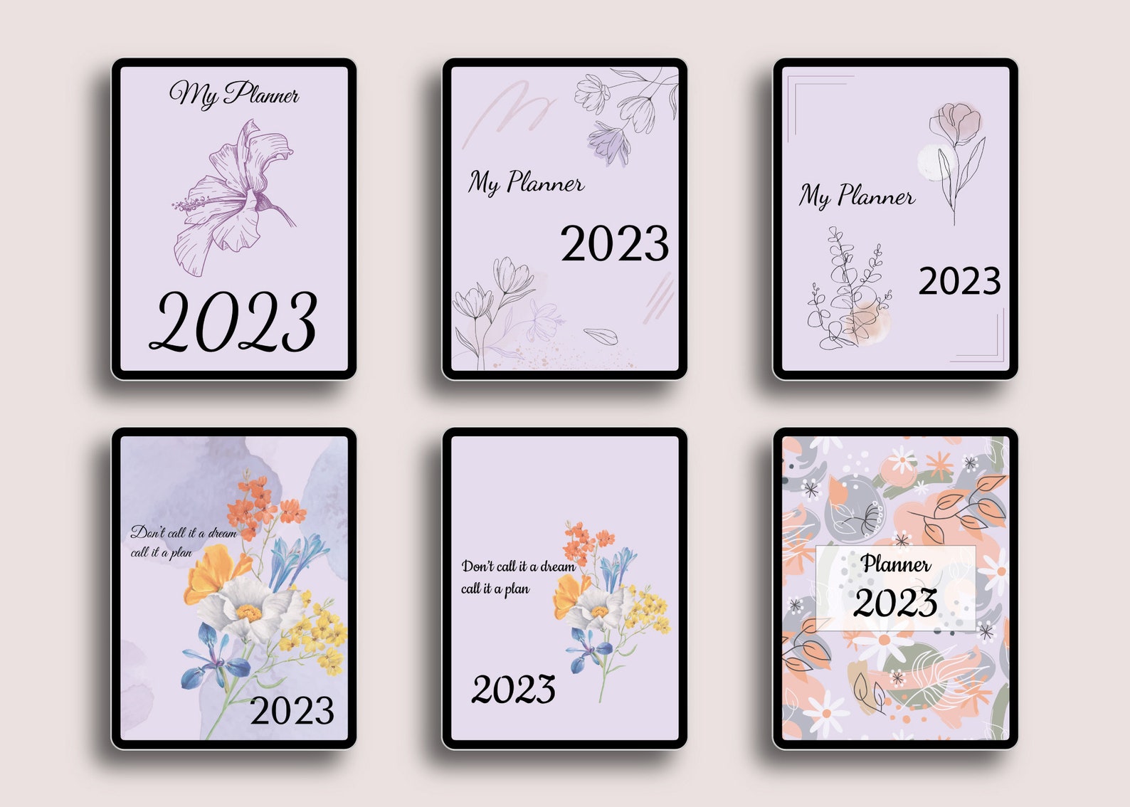 12 Digital Purple Theme Planner Covers, Goodnotes, Notability, Xodo ...