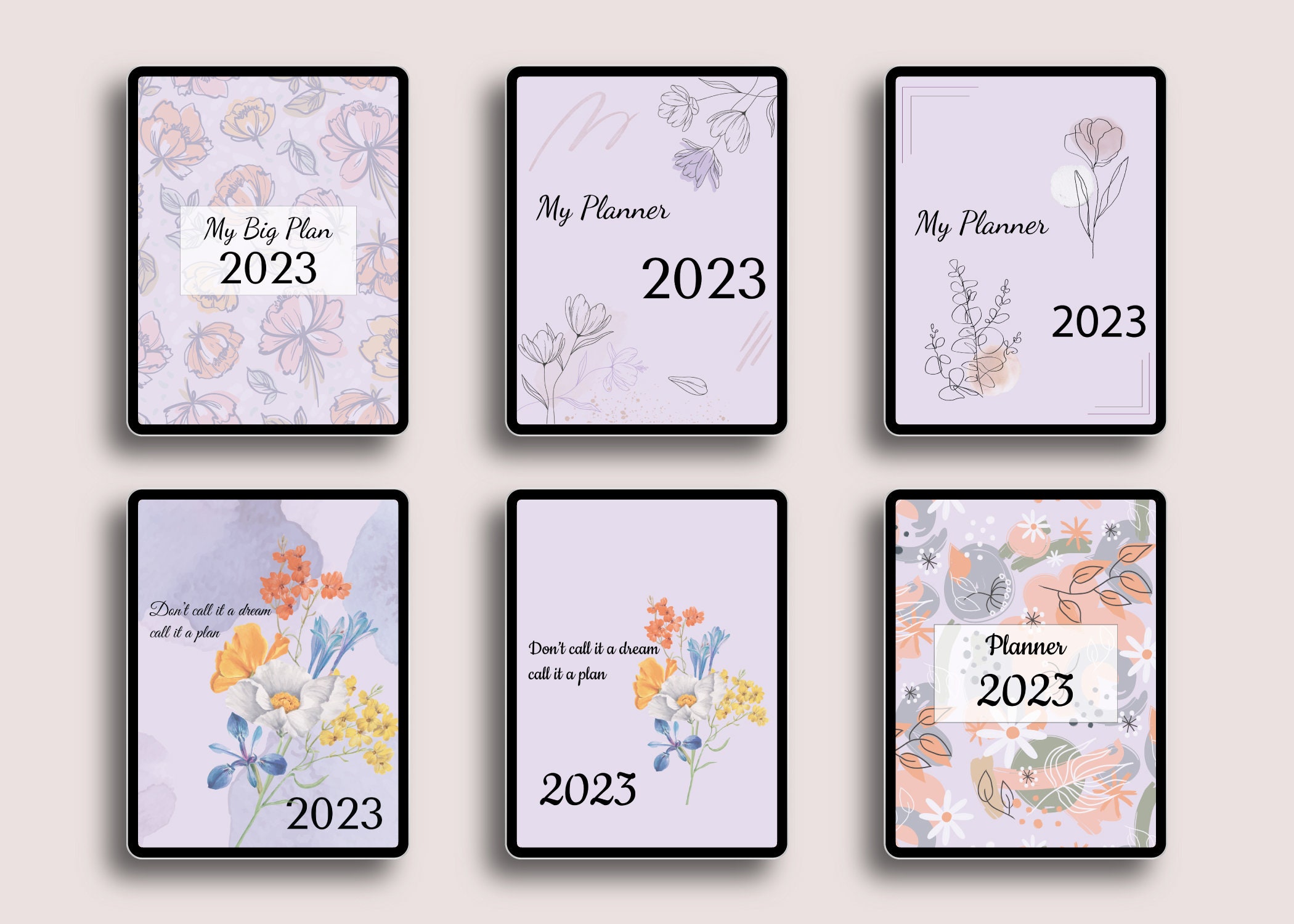 Dated Digital Purple Theme Planner 2023 Daily, Weekly & Monthly Planner ...