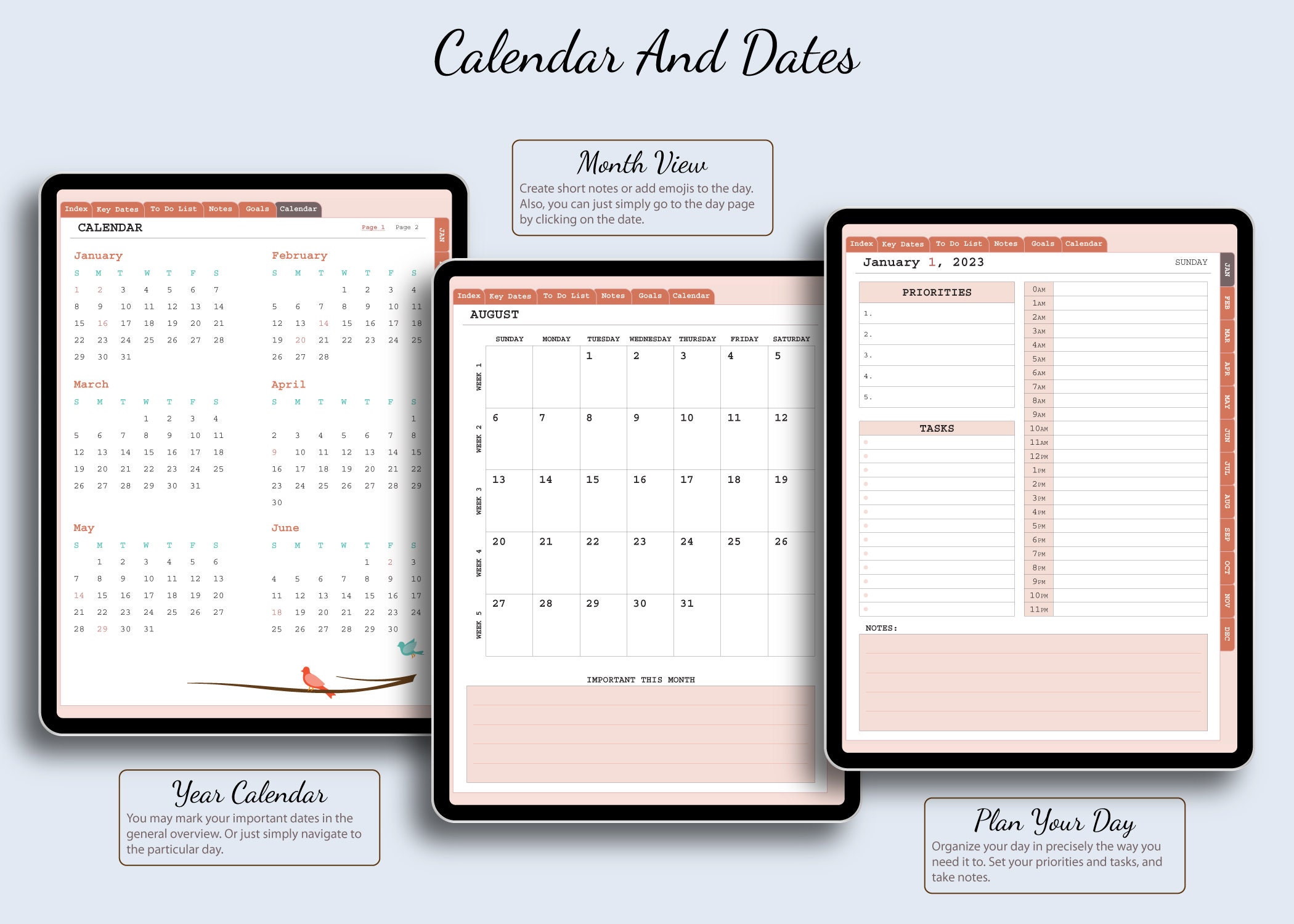 Dated Digital Planner 2023 Bundle 3 Style Themes for Daily, Weekly ...