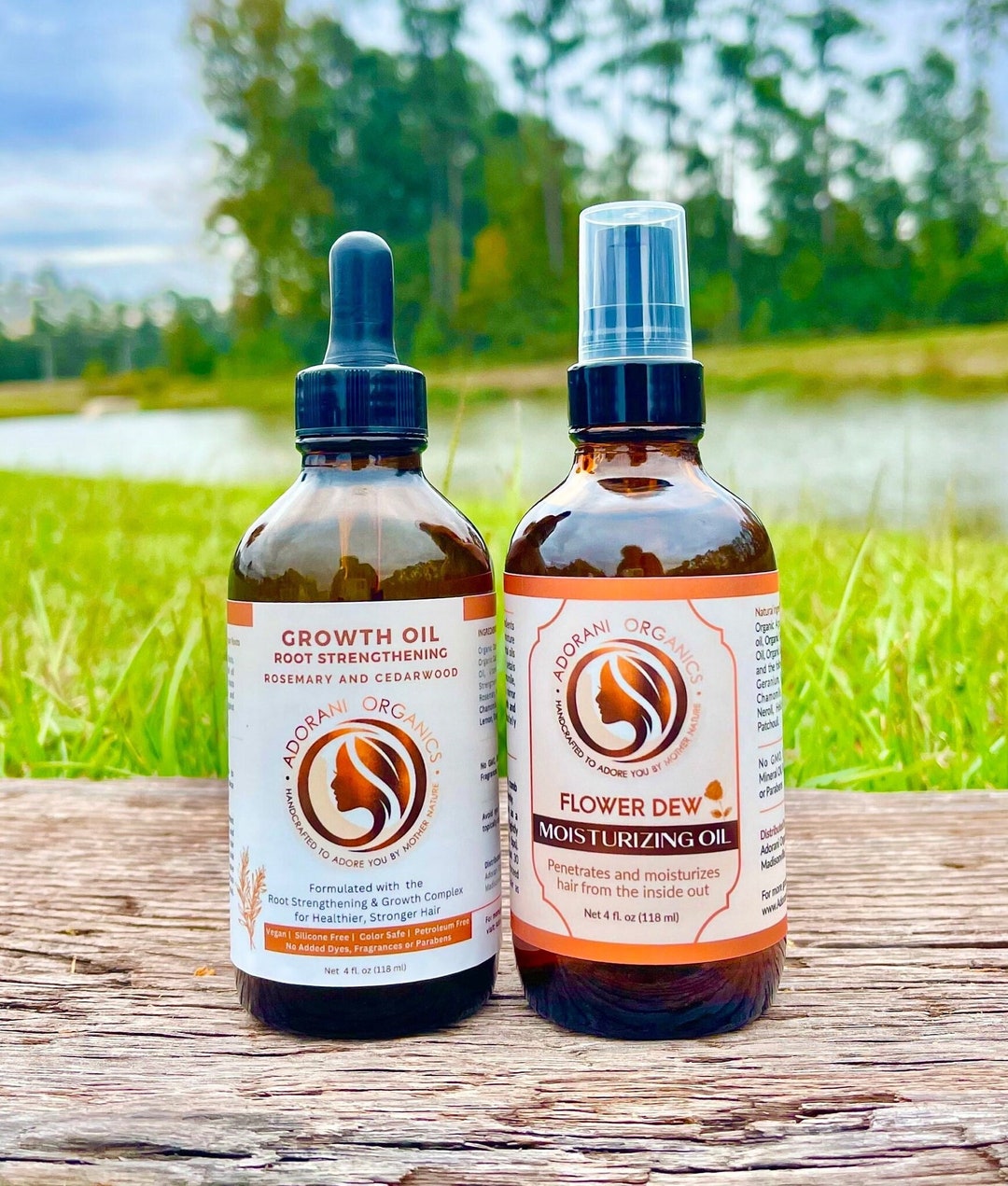 Organic Hair Growth Oil and Moisturizing Hair Oil Set - Etsy