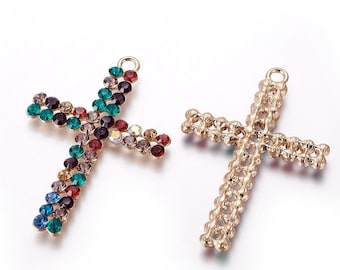 Strass Cross Pendant - Etsy
