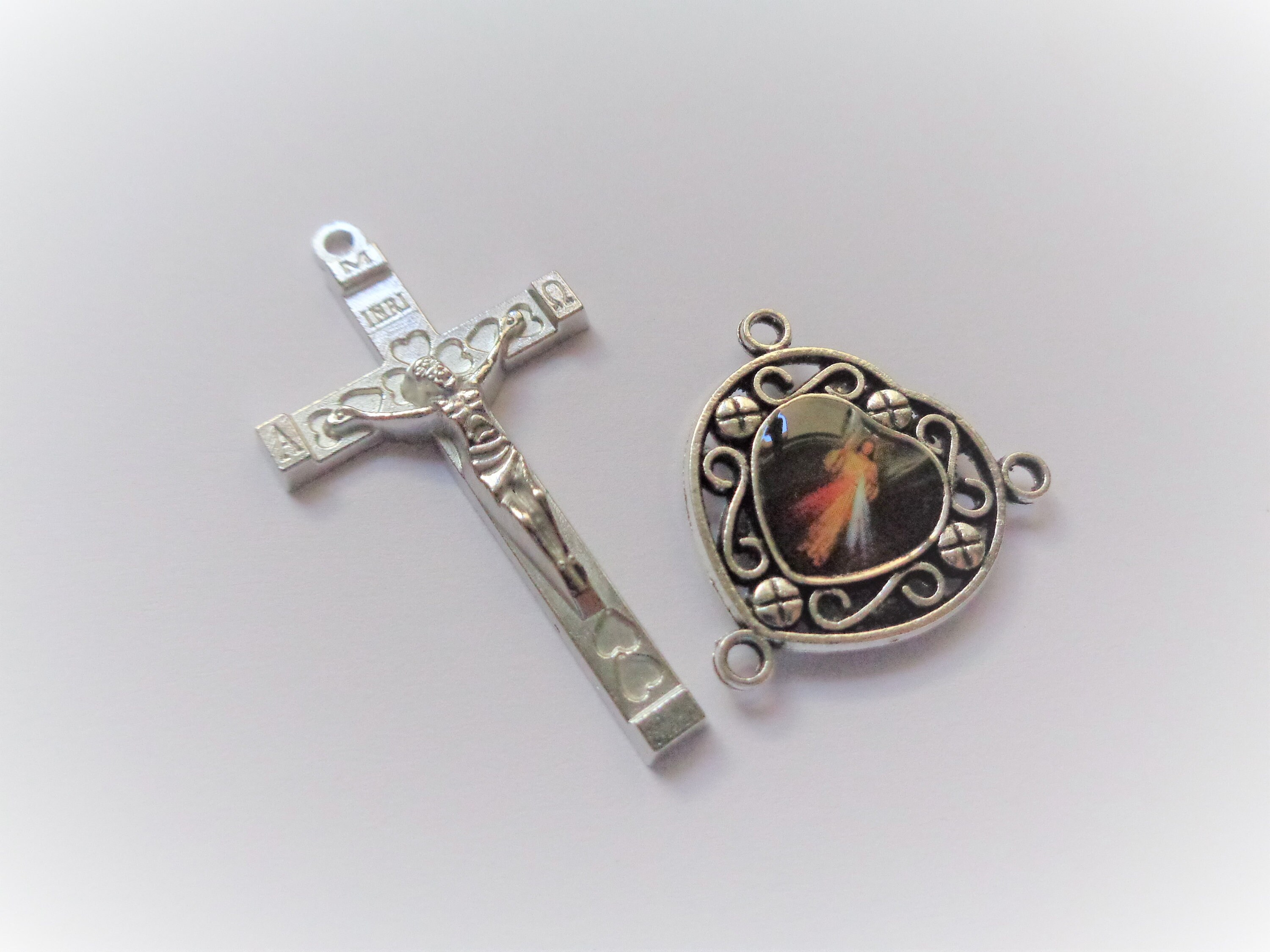 Kit Chapelet crucifix-centre Rosary Double Face Jesus Divine - Etsy