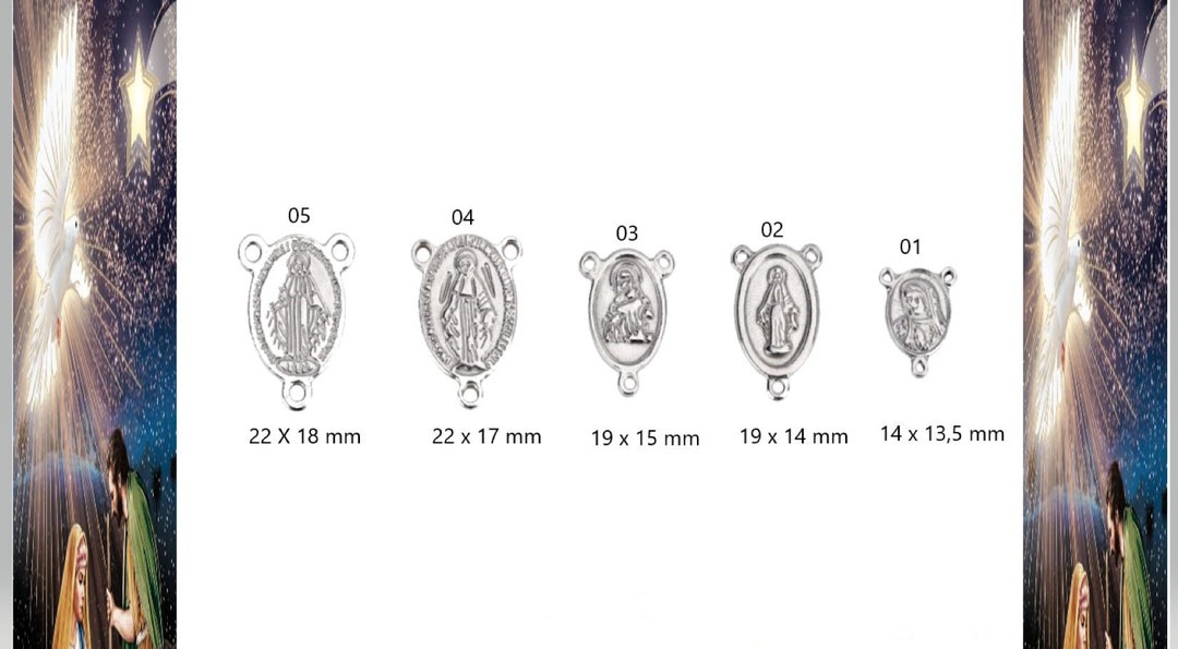 Rosary Centers in 304 Stainless Steel, 5 Styles to Choose From ...