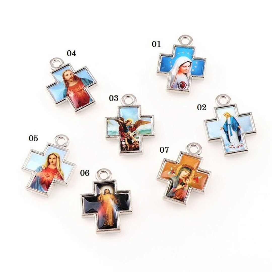 Cross virgin Mary-miraculous Virgin-michael Archangel-heart of Jesus ...