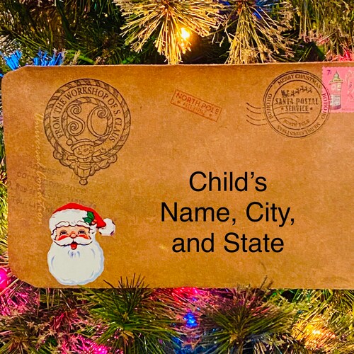 Letter From Santa ENVELOPE TEMPLATE Christmas Instant Digital - Etsy