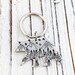 Forest Bear Hand Stamped Aluminum Key Chain / Bear Key Chain / - Etsy