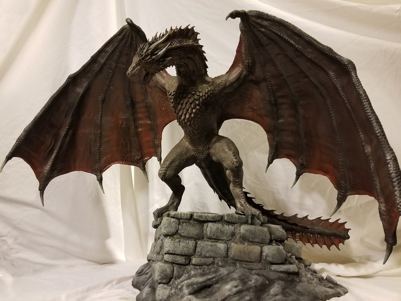 Perched Dragon Figure | Etsy