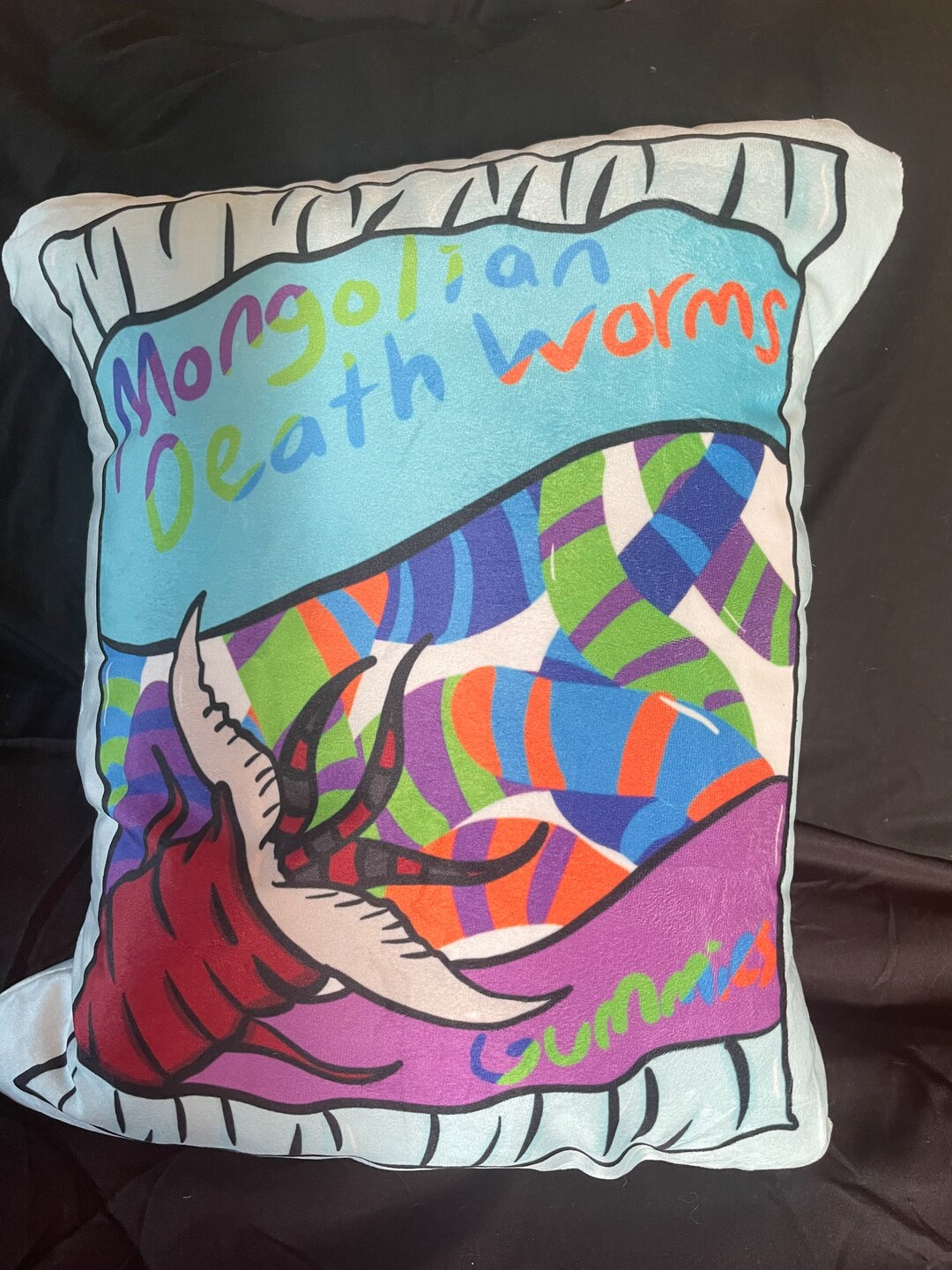 Mongolian Death Worm Gummies Pillow - Etsy