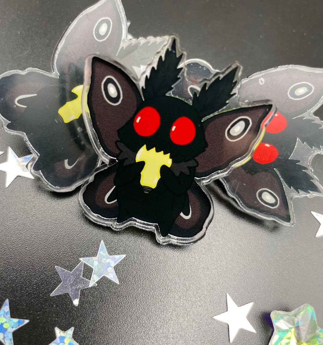 Chibi Mothman Acrylic Pin - Etsy