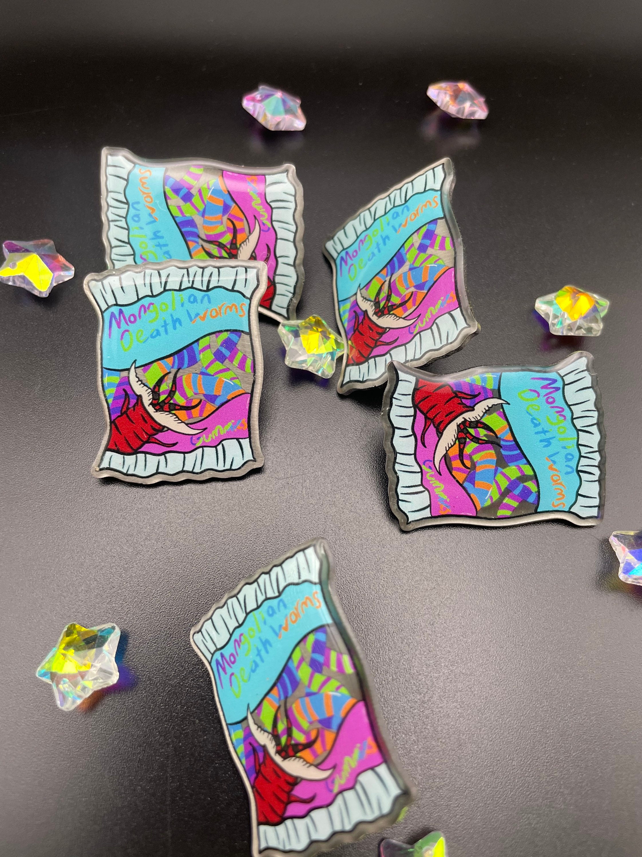 Mongolian Death Worm Gummies Metal Pin - Etsy