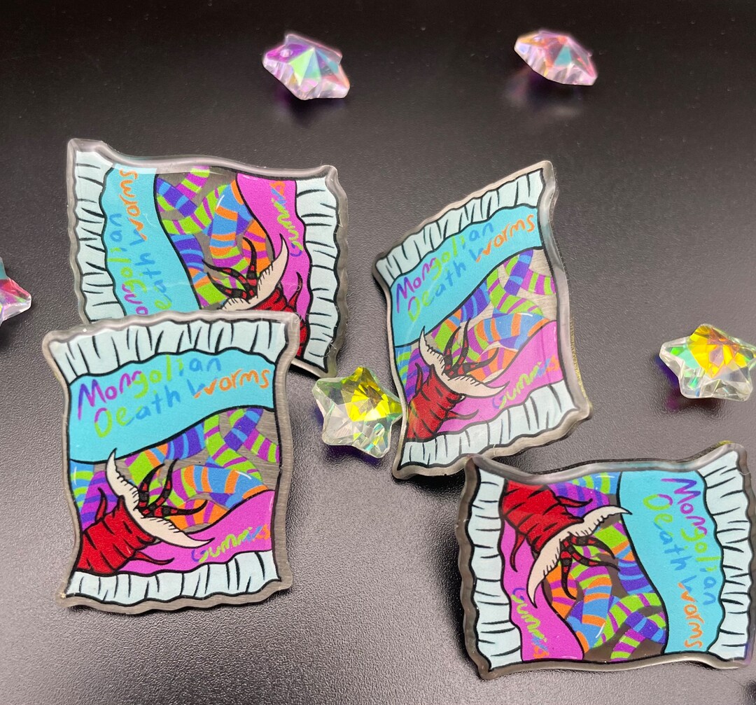 Mongolian Death Worm Gummies Metal Pin - Etsy