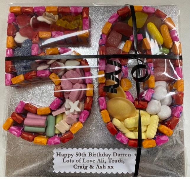 Double Digit Birthday Number Sweet Cake Any Age & Personalised - Etsy