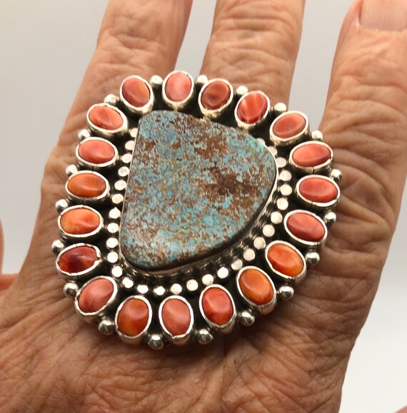 Tonya June Rafael Spiny Oyster and Turquoise Statemen… - Gem