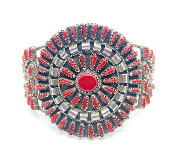 Violet & Jeffrey Begay, Sterling Silver and Coral Clu… - Gem