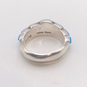 Calvin Begay Blue Opal Inlay Crown Ring, Size 7-1/4 - Etsy